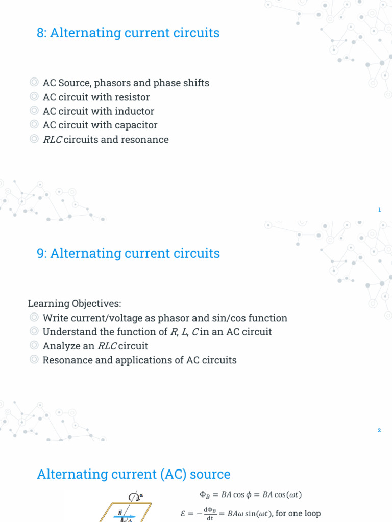 8 - Alternating Current Circuits | PDF | Resonance | Electrical Network