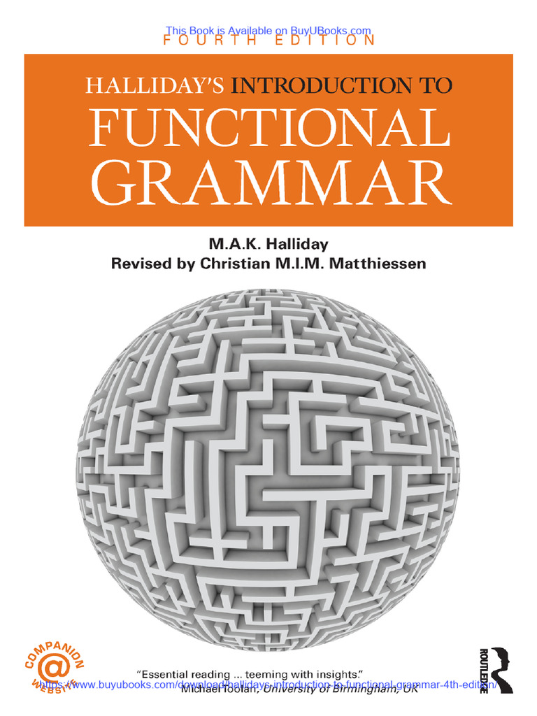 Halliday's Introduction To Functional Grammar (4th Edition) PDF | PDF ...