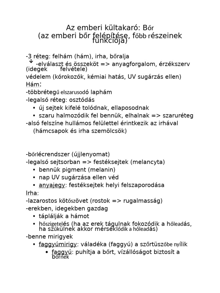 Az Emberi Kültakaró | PDF