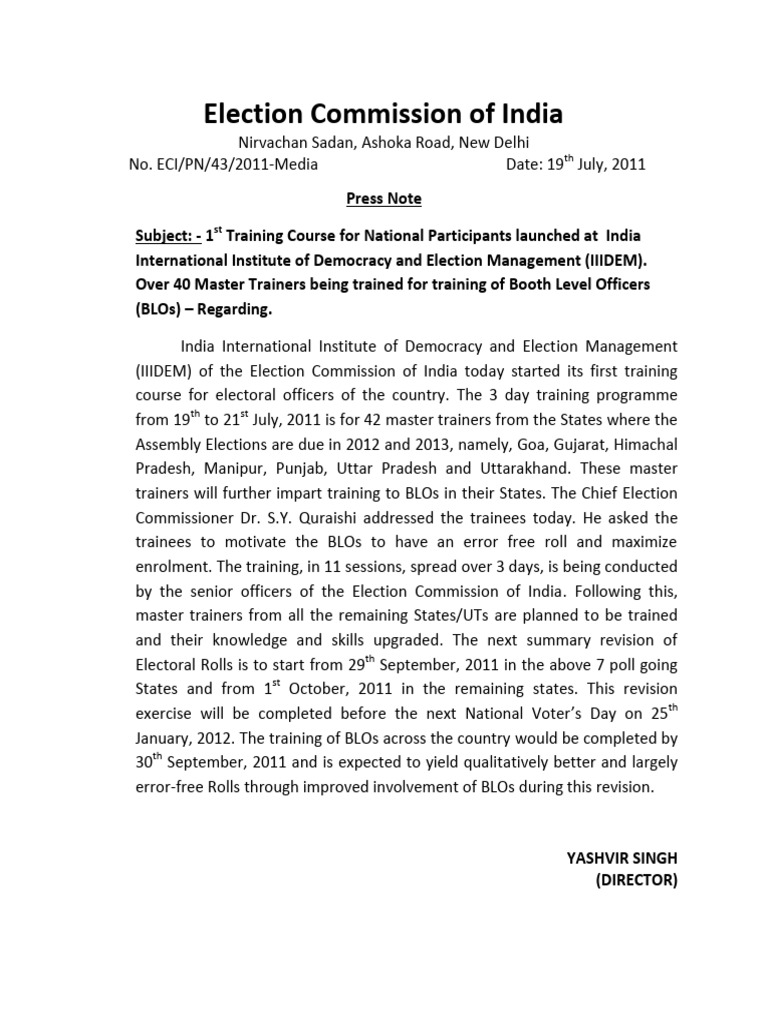 1st Training Course for National Participants Launched at India ...
