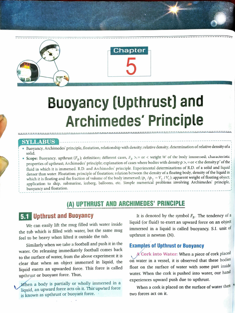 Buoyancy and Archimedes Principle | PDF
