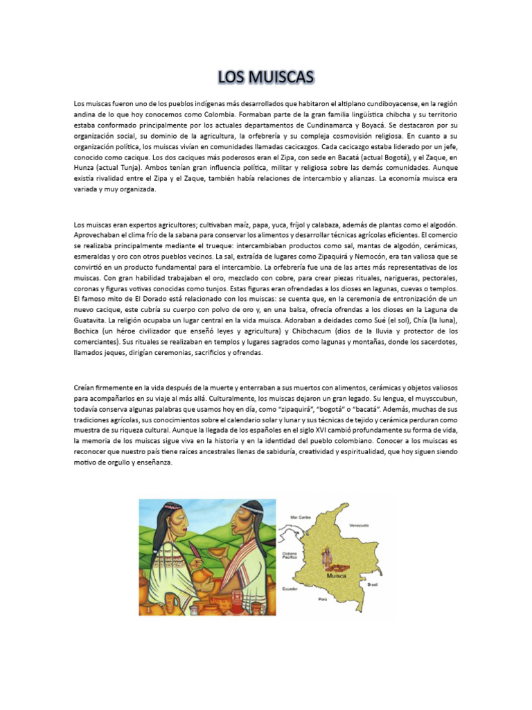 Los Muiscas | PDF