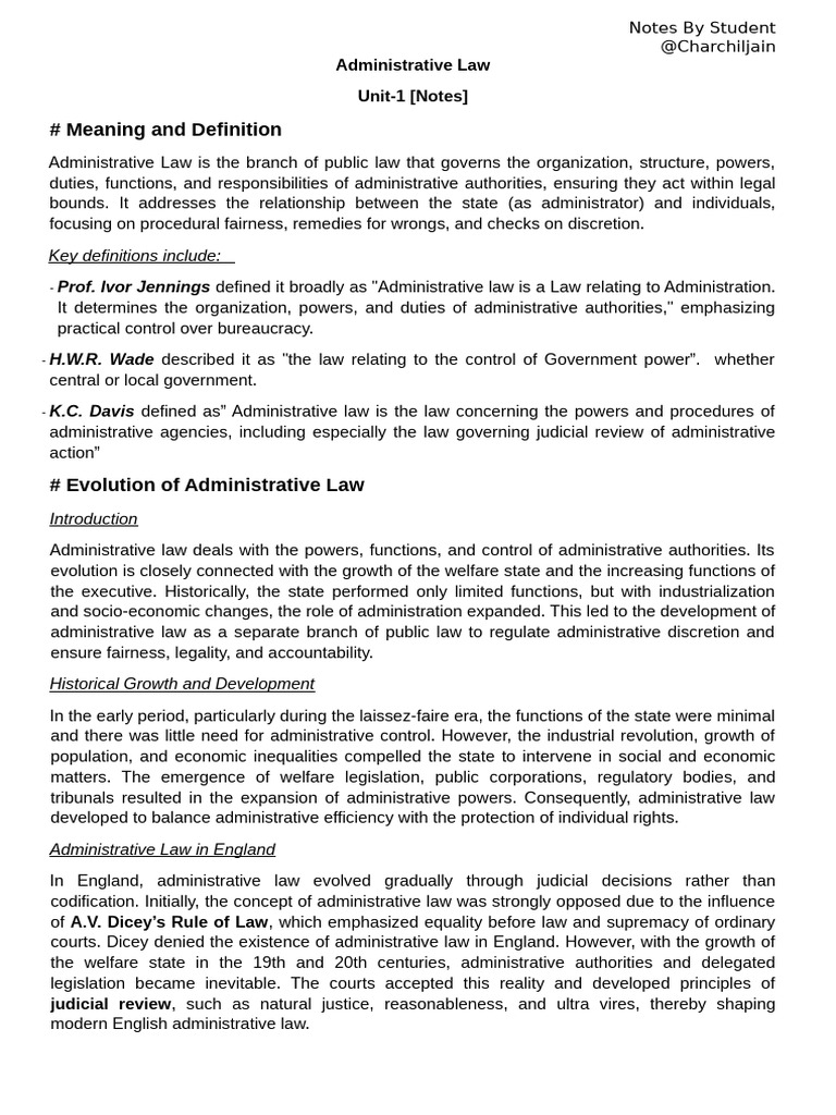 Administrative law | PDF | Administrative Law | Separation Of Powers