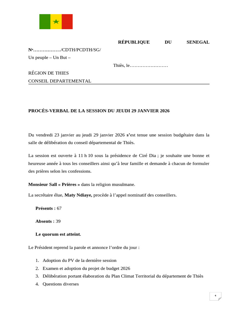République DU Senegal N | PDF | Sénégal