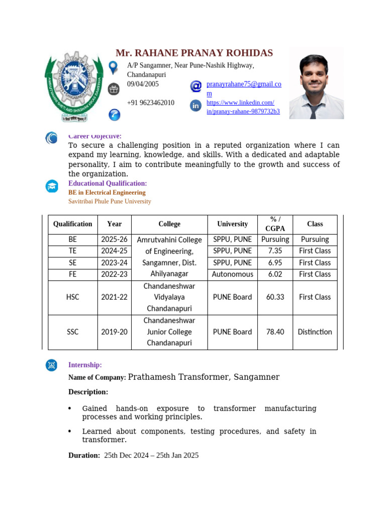 Pranay Resume (2)-1 | PDF