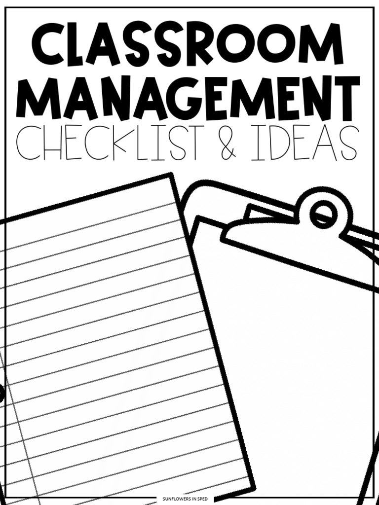 Classroom Managment Plan Checklist and Ideas | PDF | Classroom ...
