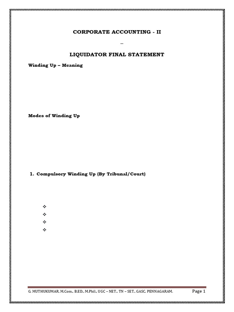 winding up | PDF | Liquidation | Insolvency