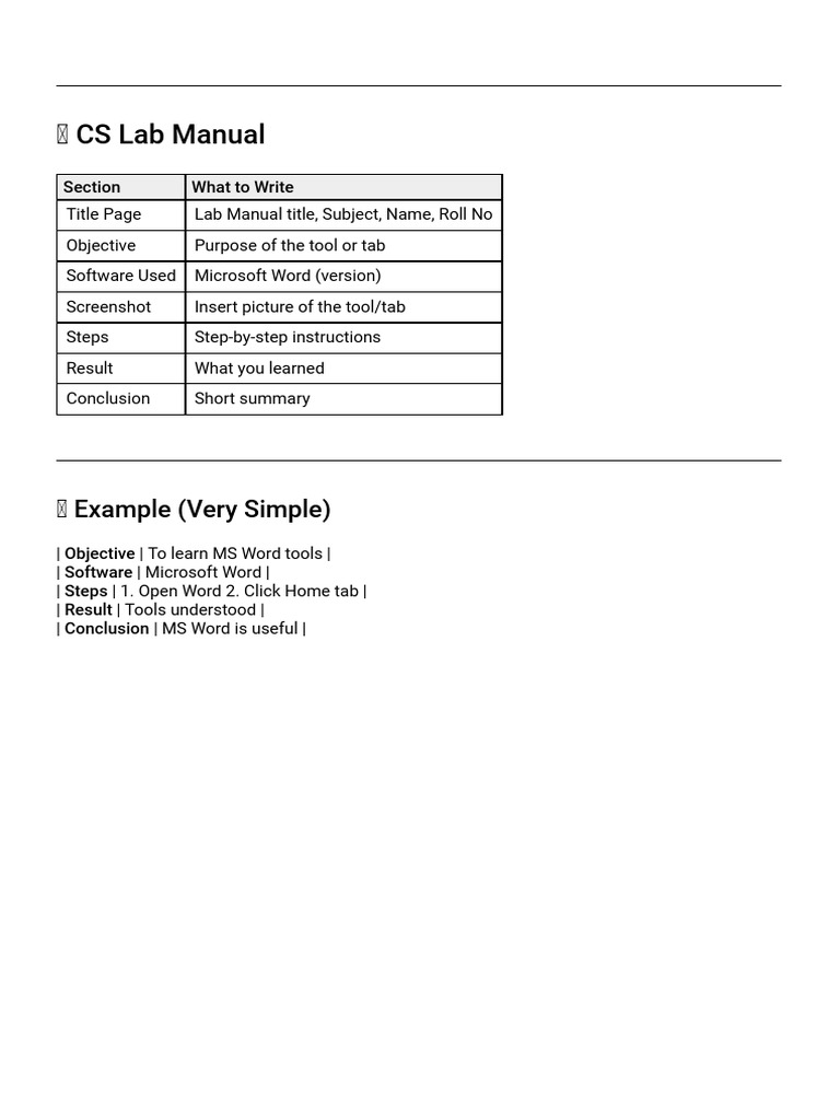Cs Lab Maunal Guidlines........ ! | PDF