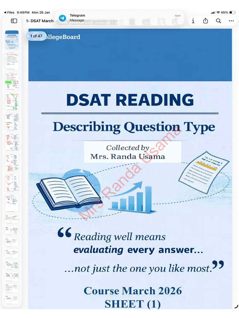 1-Dsat March 2025 Sheet 1 (Describing Question) | PDF