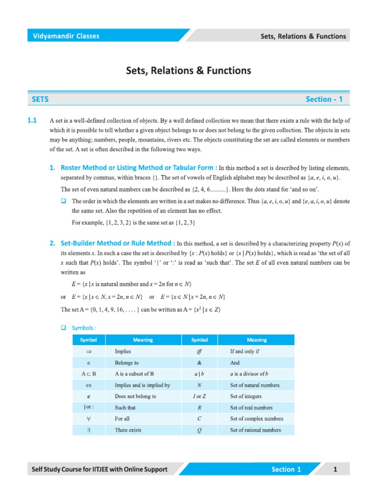 Sets Module | PDF