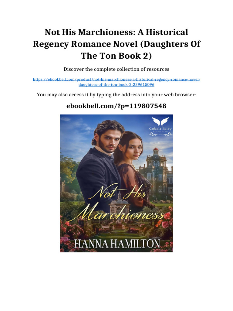 Not his Marchioness: A Historical Regency Romance Novel (Daughters of ...