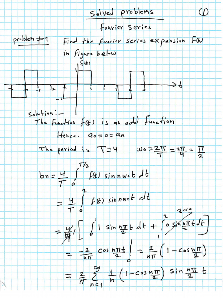Tutorial 1 Fourier Series (Solved Problems) | PDF
