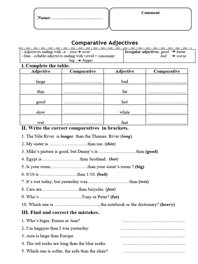 Grade 3 - Grammar Worksheet 9 ( u5) | PDF