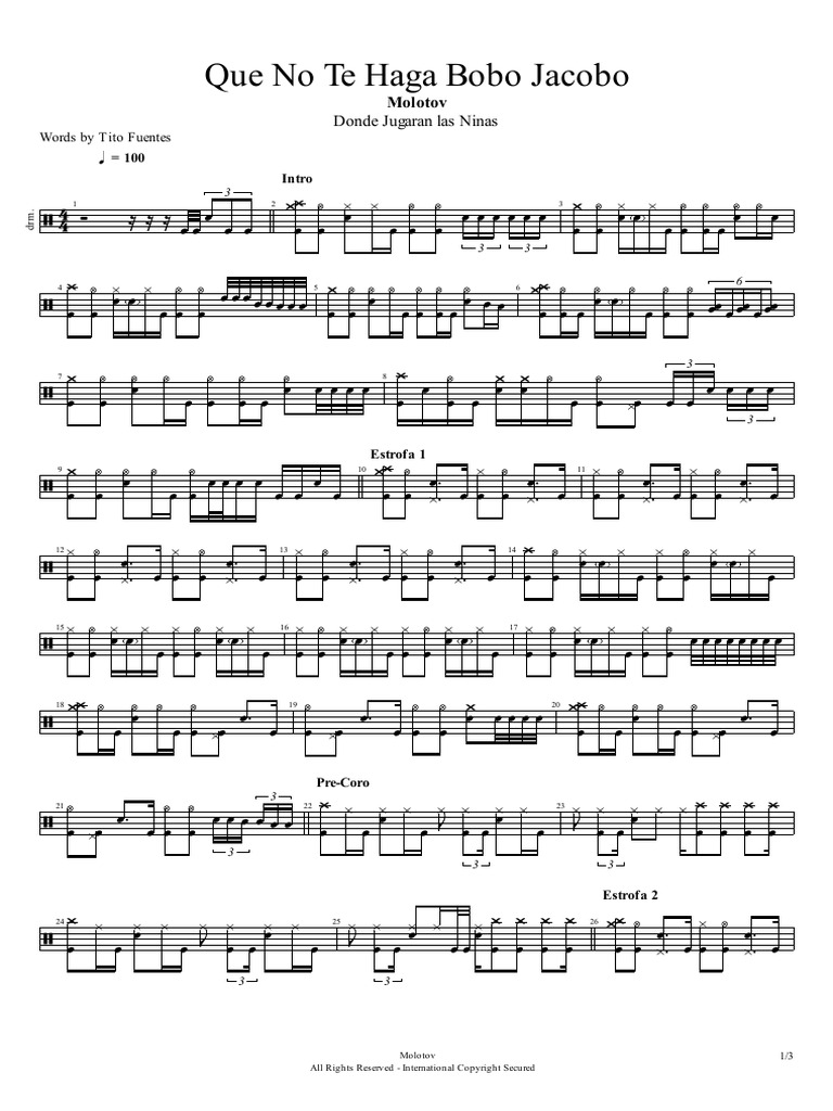 Bobo Jacobo Drumss | PDF | Albums | Rock Music