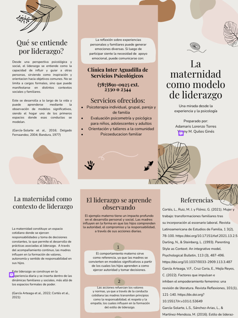 Opusculo Maternidad - Liderazgo (Rev.) | PDF | Liderazgo | Sicología