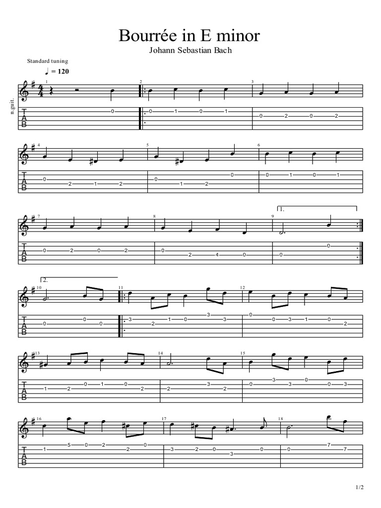 bouree g2 | PDF | Música clásica | Música de iglesia