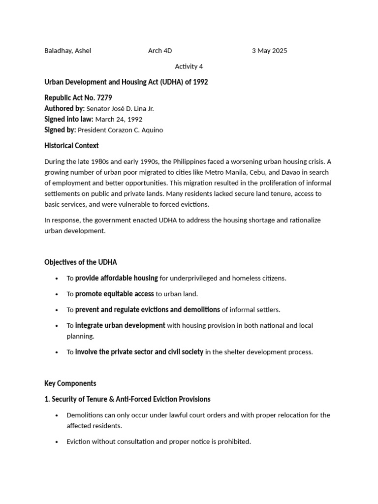 ACT 4 SOCIO | PDF | Affordable Housing | Public Housing