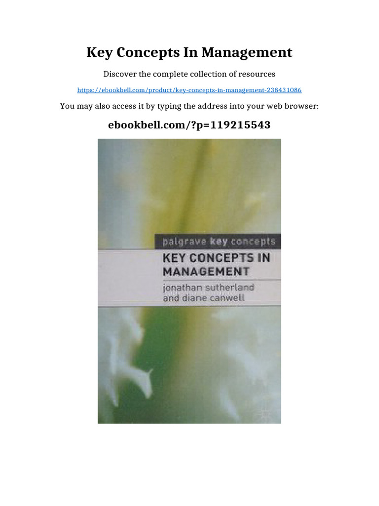 Key concepts in management available full chapters | PDF | Amtrak ...