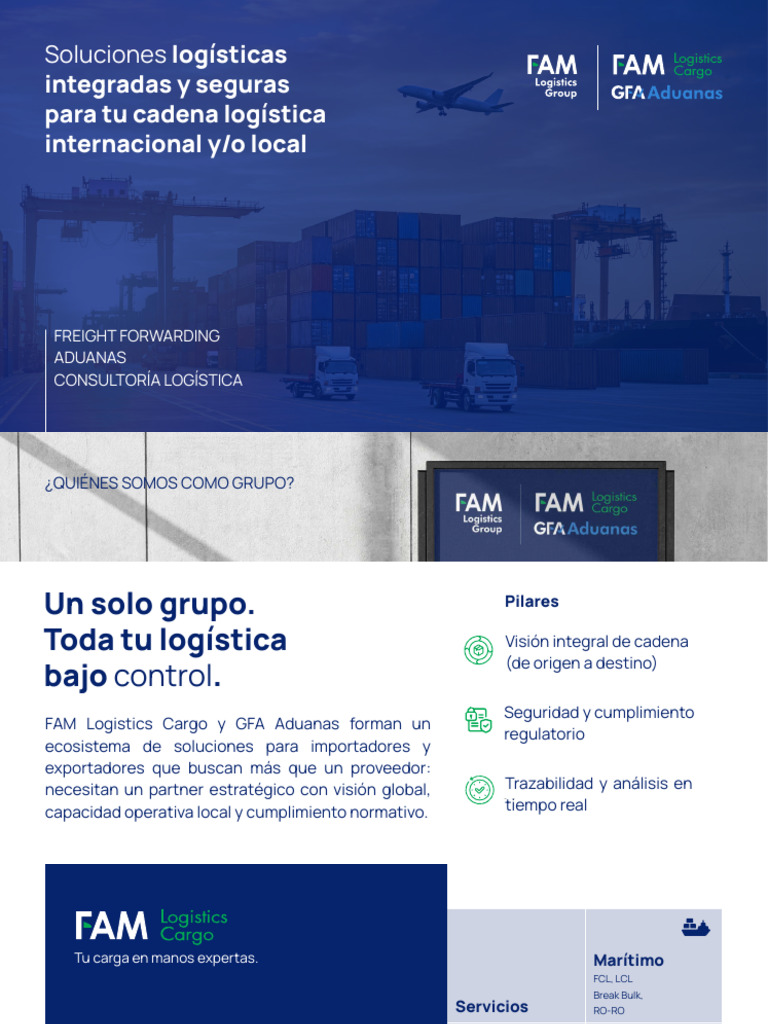 Brochure FAM Logistic Group | PDF | Logística | Business