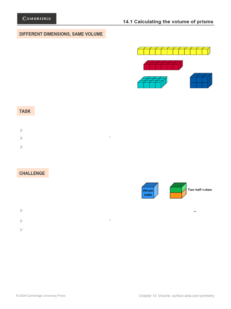 Different Dimensions Same Volume | PDF
