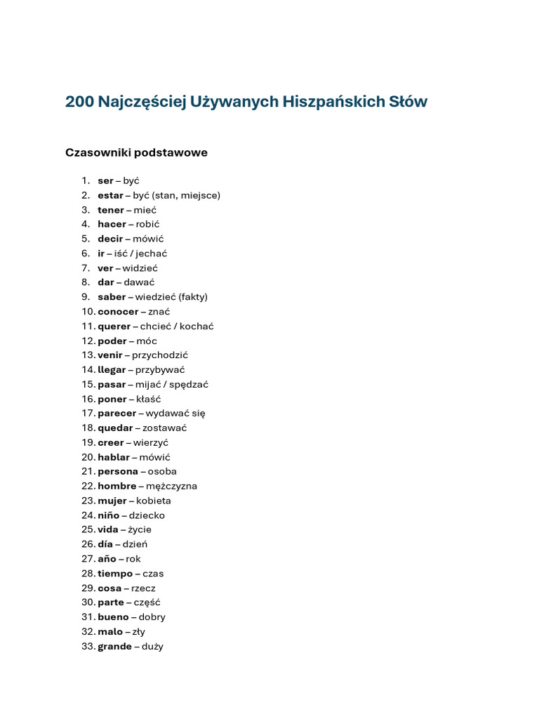 Hiszpanski-2 | PDF