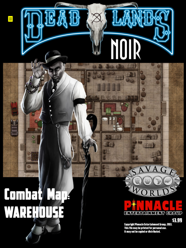 Savage Worlds RPG PEG Deadlands Noir Combat Map Warehouse | PDF