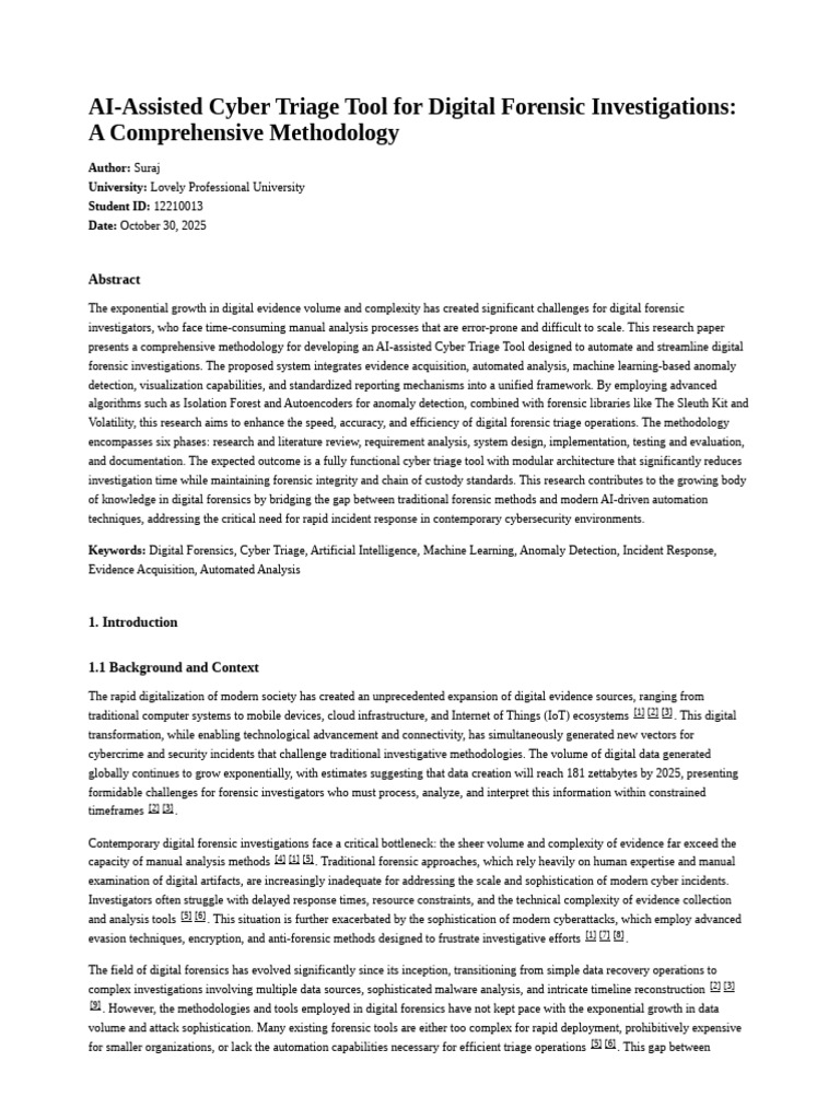 Cyber Triage Tool Research Methodology Suraj 12210013 | PDF | Digital ...