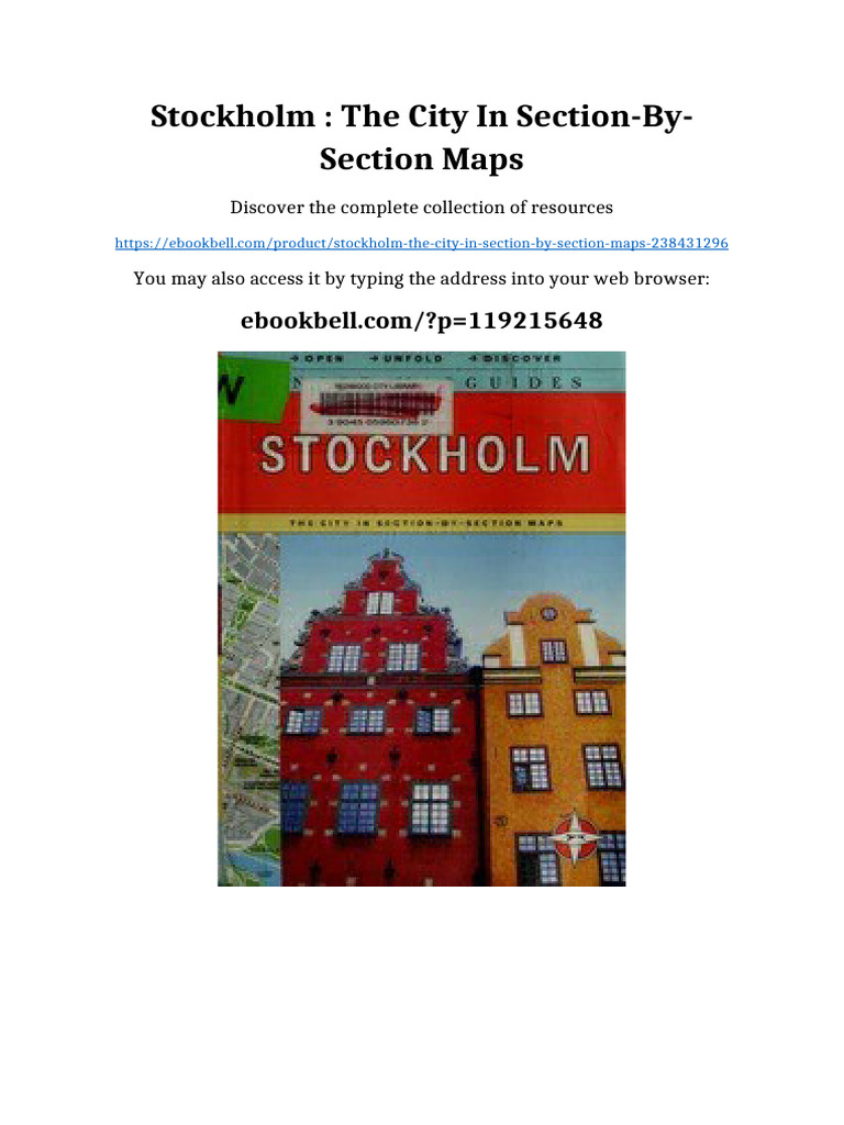 Stockholm : the city in section-by-section maps newest edition 2025 ...