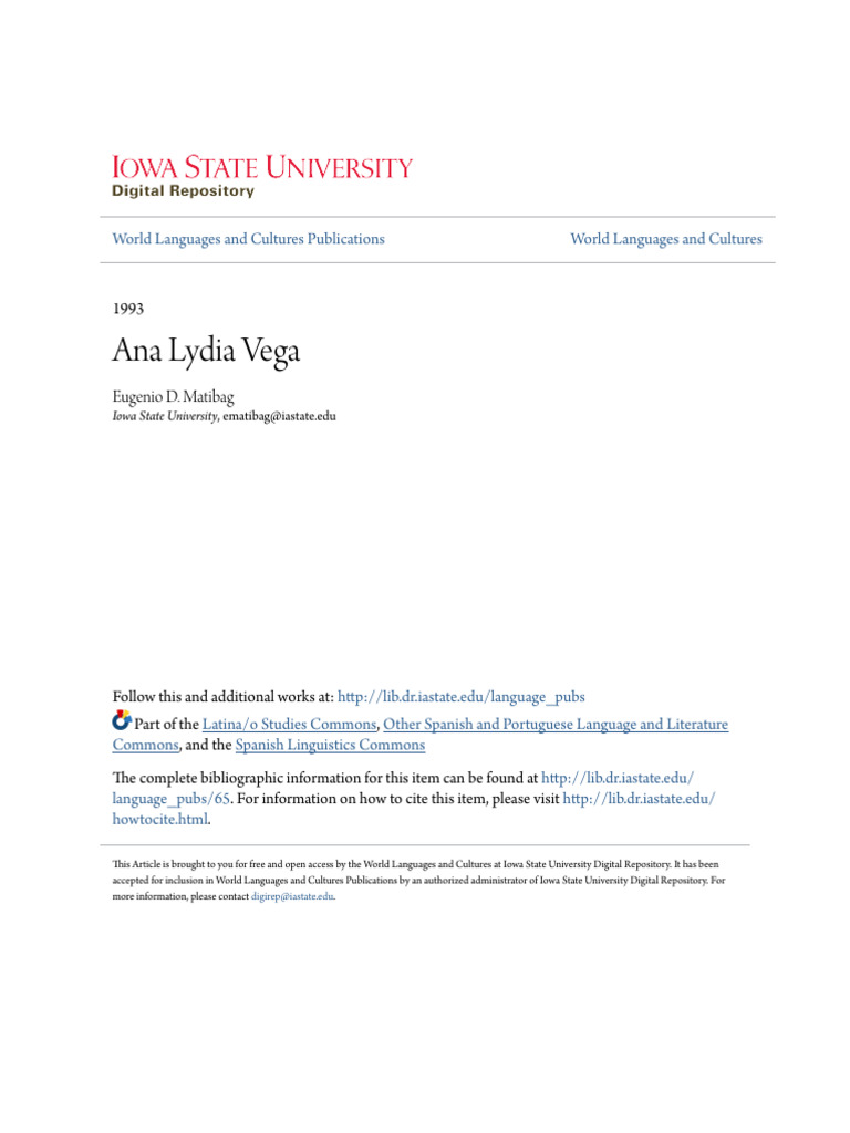 Ana Lydia Vega | PDF | Poesía