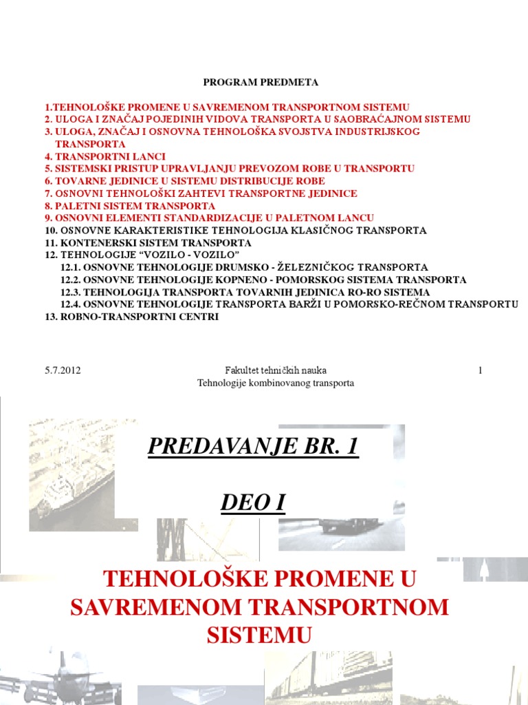 Predavanje Br. 1 | PDF