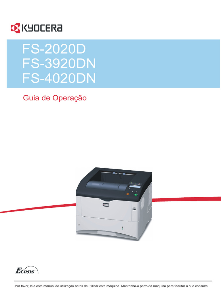 Impressora Kyocera FS-4020DN Manual | PDF | Impressora (informática ...