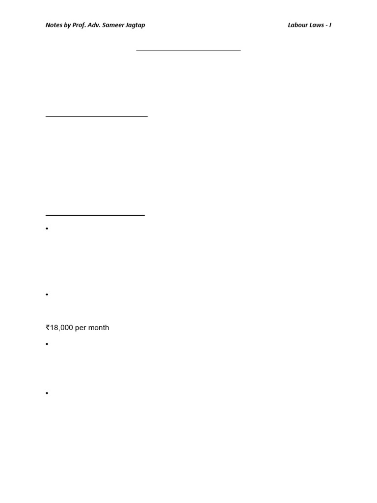 Notes On The Code On Wages | PDF | Wage | Employment