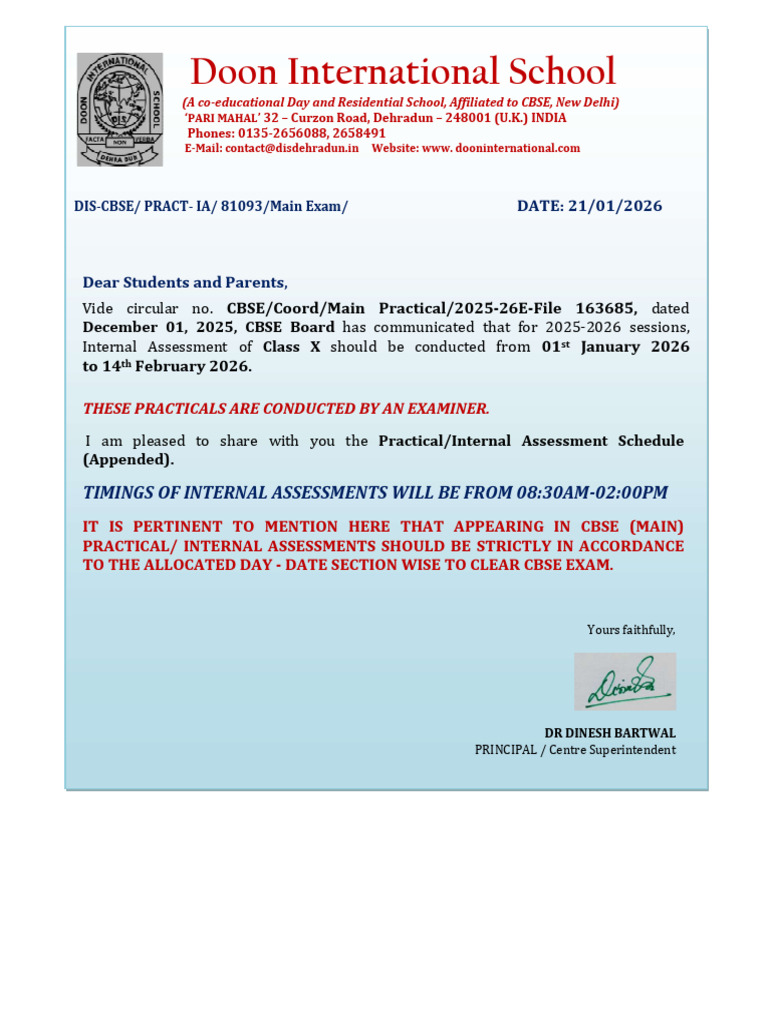 Circular 20260121140006 Class 10 Cbse Internal Assessment Circular 21 ...