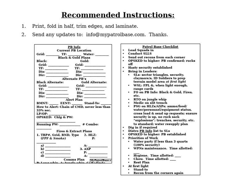 patrol-base-checklist-mypatrolbase-com | PDF