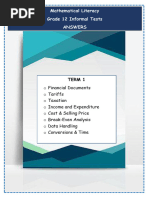 Grade 12 Mathematical Literacy Test 2025 | PDF | Taxes | Quartile