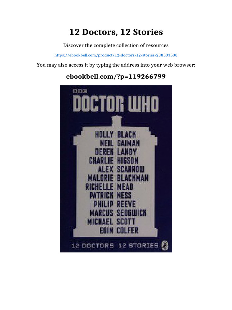12 Doctors, 12 Stories Newest Edition 2025 | PDF