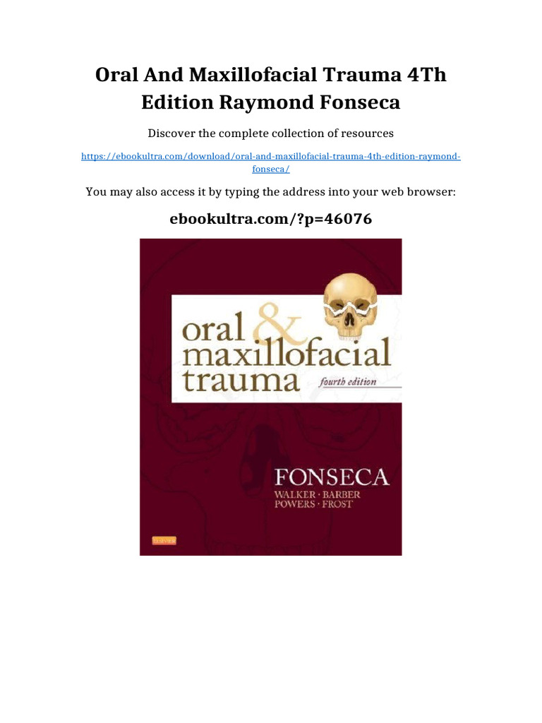 Oral and Maxillofacial Trauma 4th Edition Raymond Fonseca Newest ...