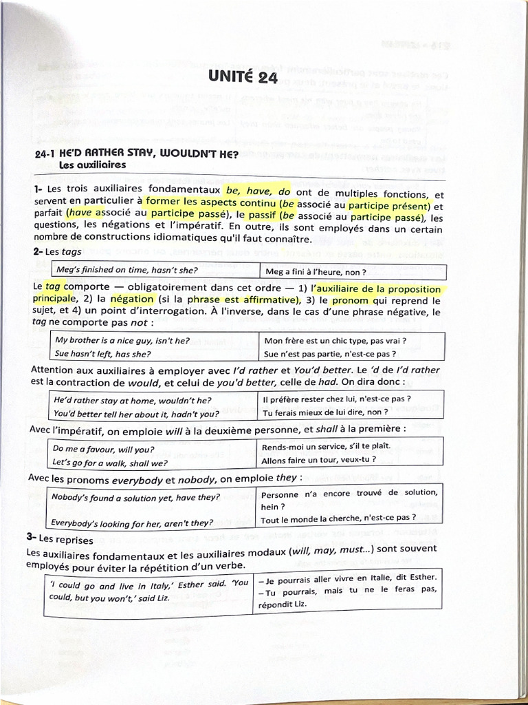 Unit Grammar 24 | PDF