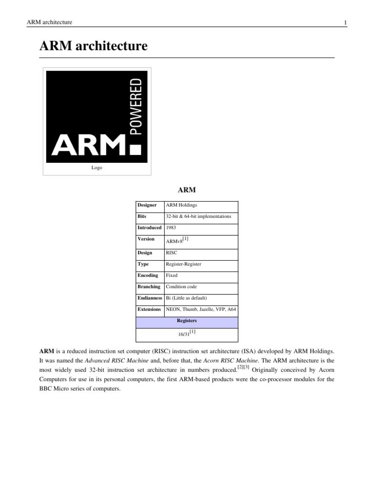 Index | Download Free PDF | Arm Architecture | Instruction Set