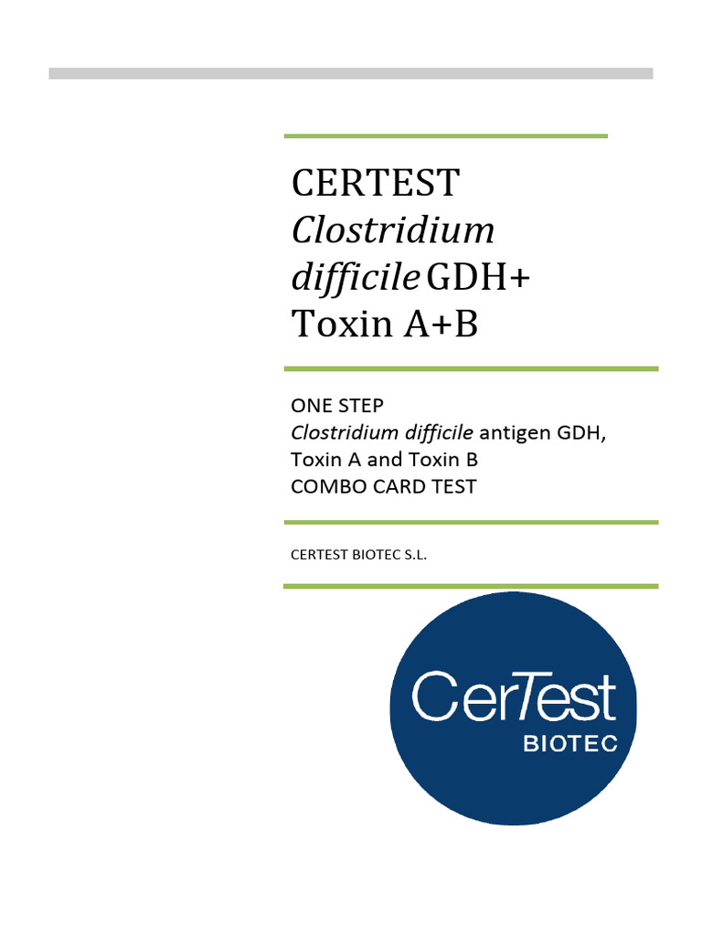 GDH Clostridium Difficile Toxina A B | PDF | Monoclonal Antibody | Antibody