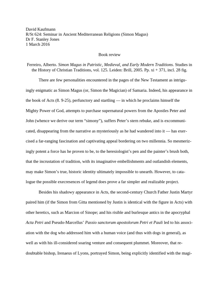 Book Review (Grad Seminar) | PDF | Abrahamic Religions
