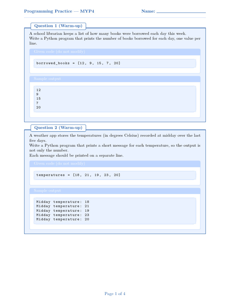 MYP4-Robotics-ExamPractice | PDF | Computing
