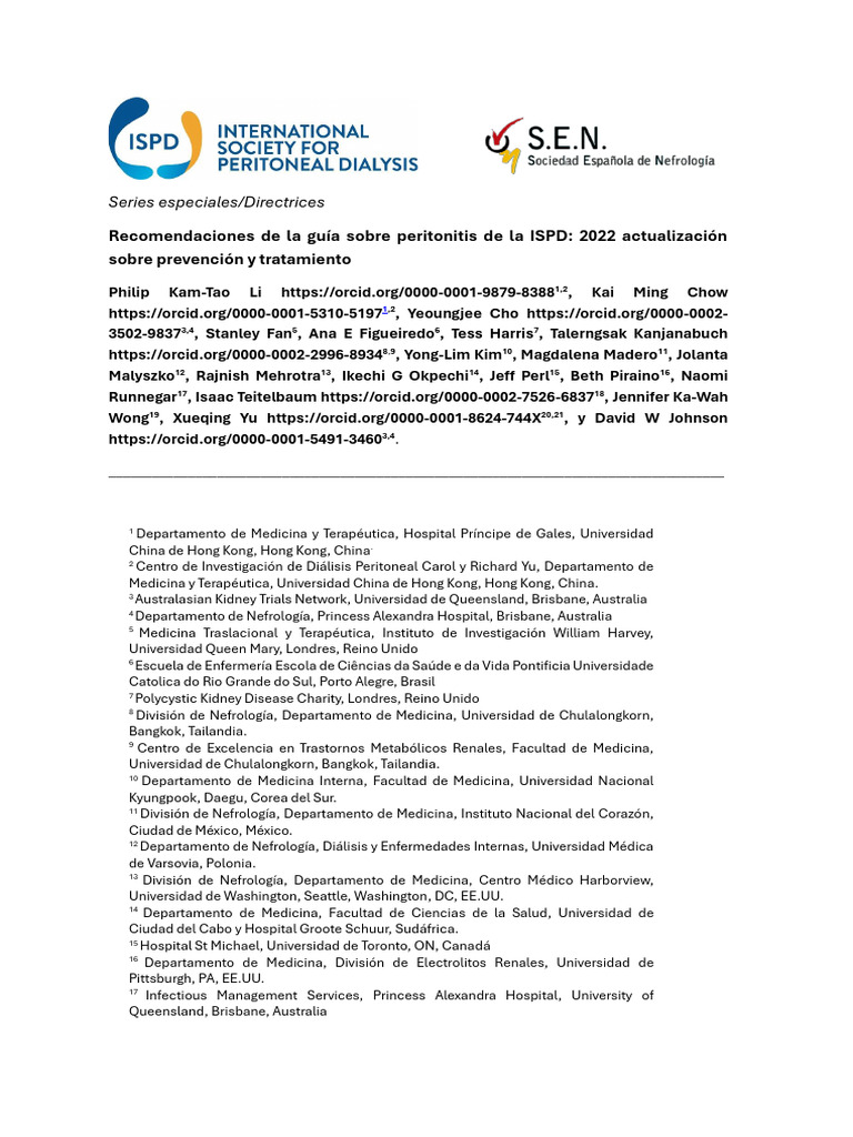 Recomendaciones-de-la-guia-sobre-peritonitis-de-la-ISPD-2022 ...