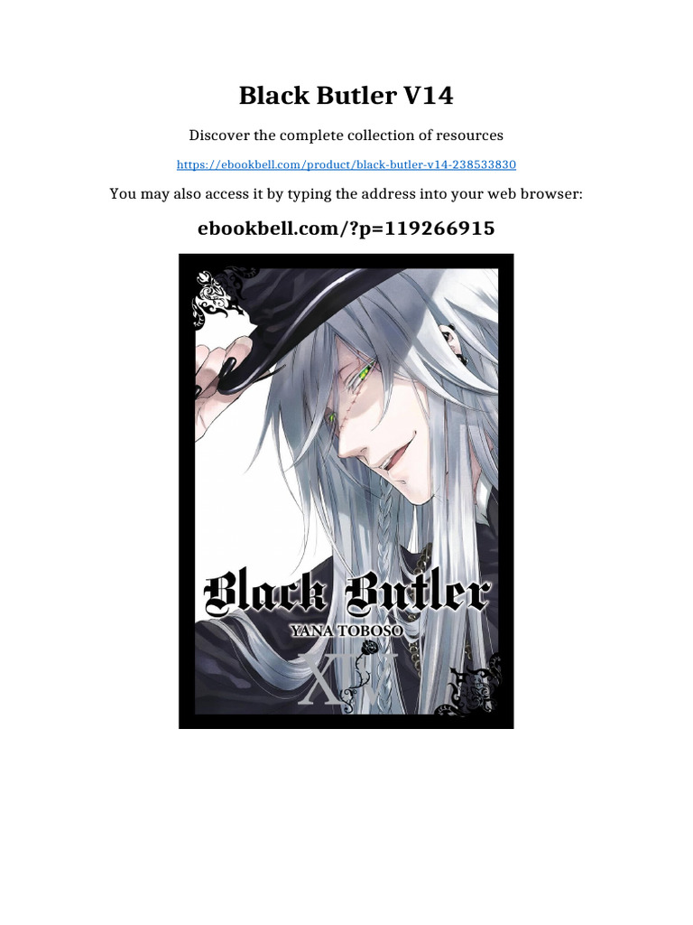 Black Butler v14 Newest Edition 2025 | PDF | Intellectual Property ...