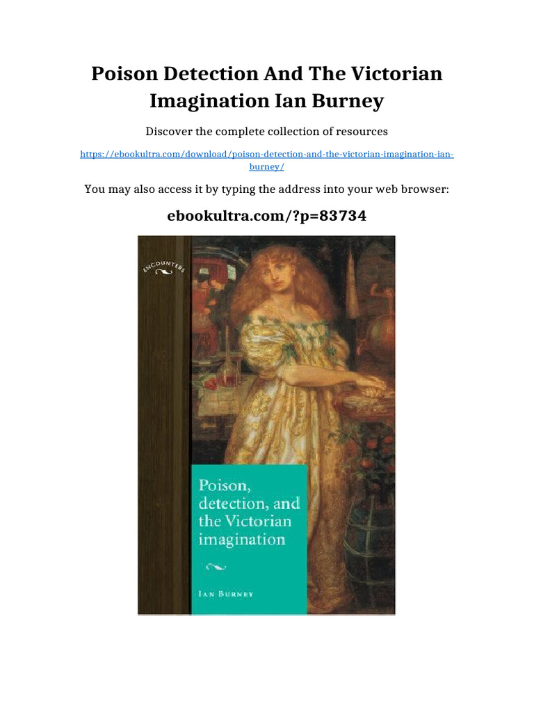 Poison detection and the Victorian imagination Ian Burney available all ...