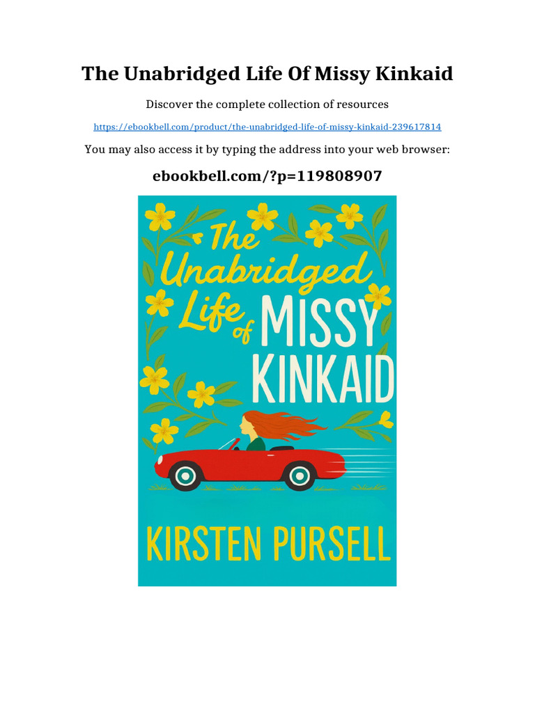 The Unabridged Life of Missy Kinkaid Full Chapters Included | PDF ...