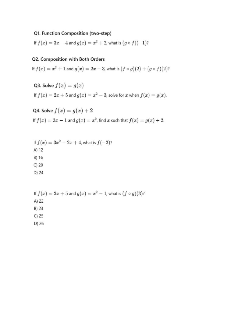 Functions ACT | PDF