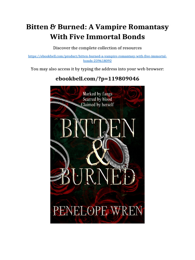 Bitten & Burned: A Vampire Romantasy With Five Immortal Bonds Ready to ...