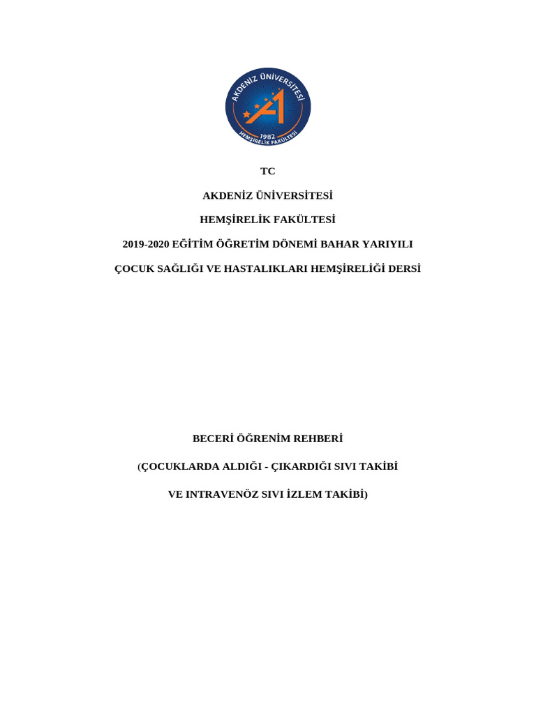 Aldiği Çikardiği Sivi Taki̇bi̇ Ve i̇ntravenöz Sivi i̇zlem Laboratuar ...