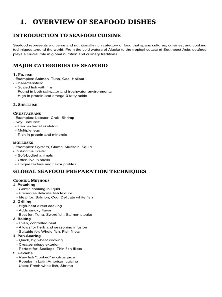 Lesson Notes Cookery NC II | PDF | Meat | Seafood